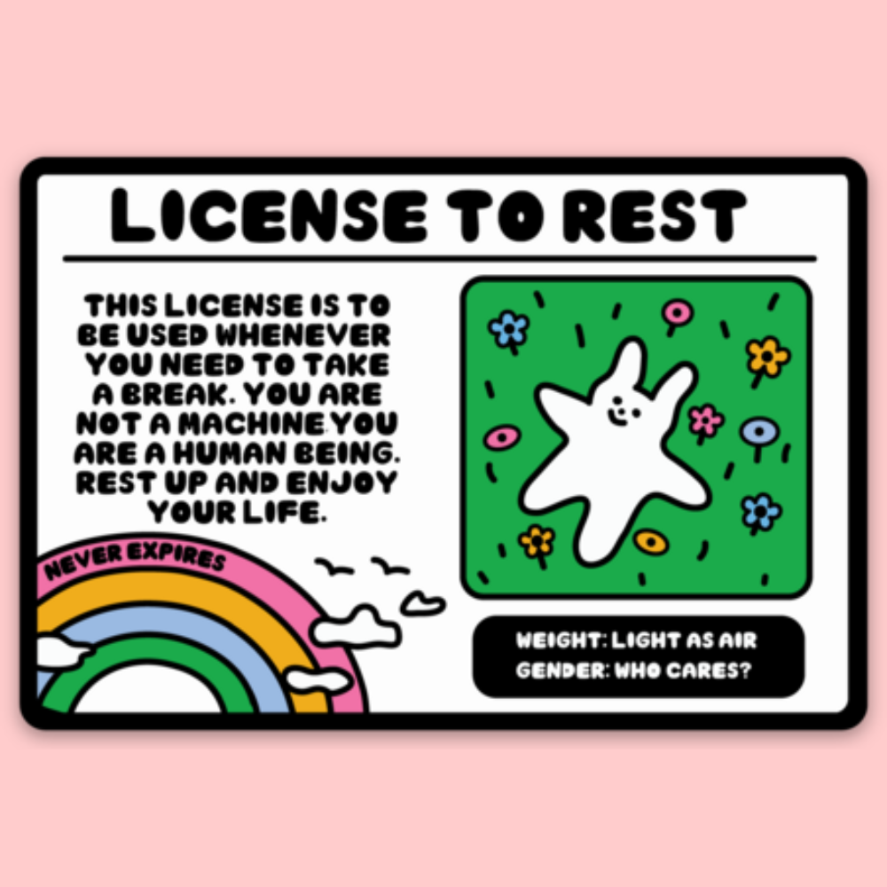 License To Rest Sticker – Tender Ghost