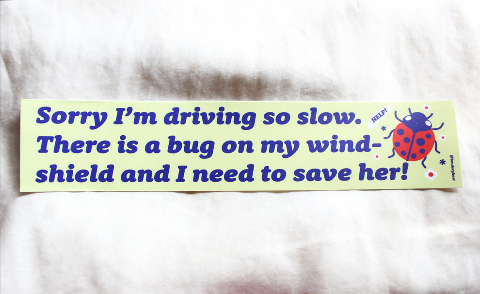 Bug On My Windshield Bumper Sticker – Tender Ghost